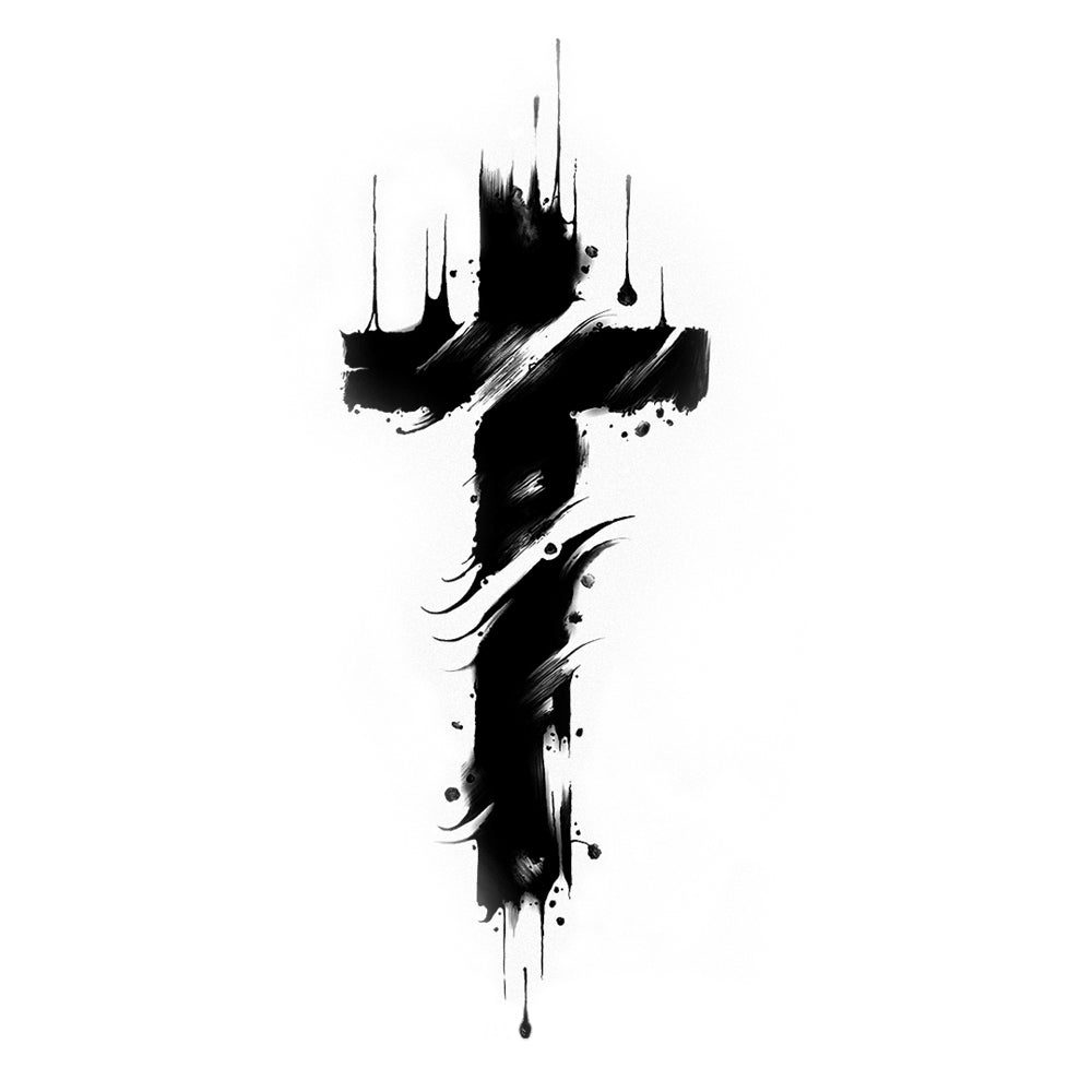 Ink Splash Cross – Fade Away Tattoo