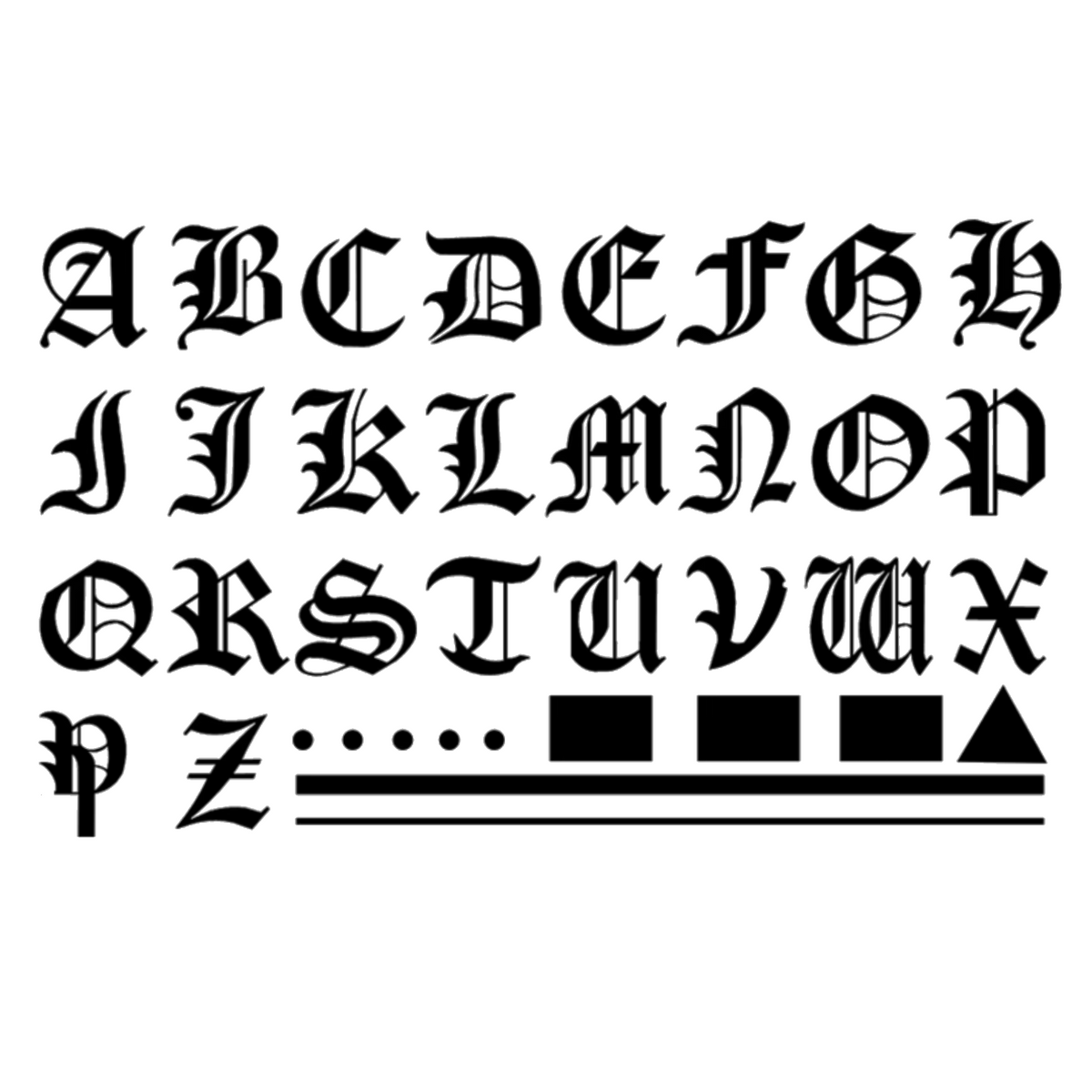 Gothic Letters – Fade Away Tattoo