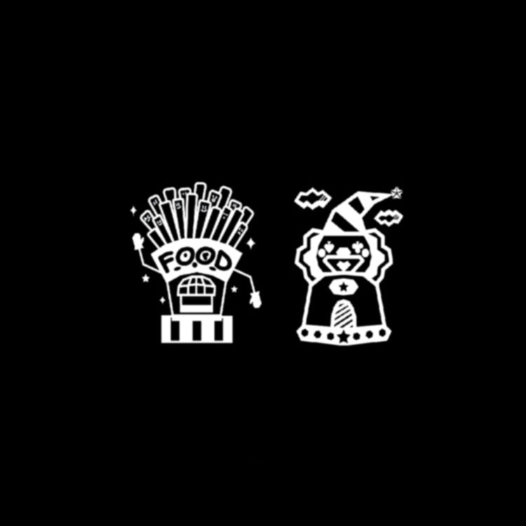 Fries and Clown Temporary Tattoo – Fade Away Tattoo