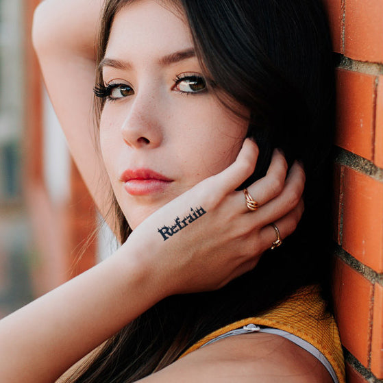 Refrain Temporary Tattoo – Fade Away Tattoo