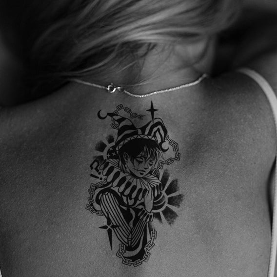 Realistic Clown Temporary Tattoo – Fade Away Tattoo